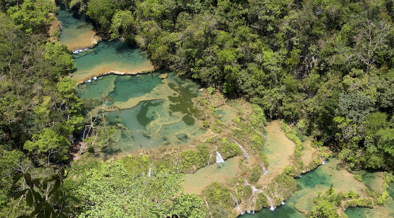 Travel Shot | Looking down on Semuc Champey in Guatemala