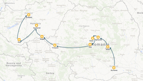 Suggested Itinerary to Romania and Hungary: Bucharest to Budapest