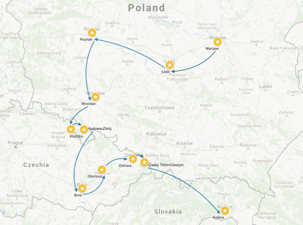 Suggested Itinerary to Poland, Czech & Slovakia: Warsaw to Kosice