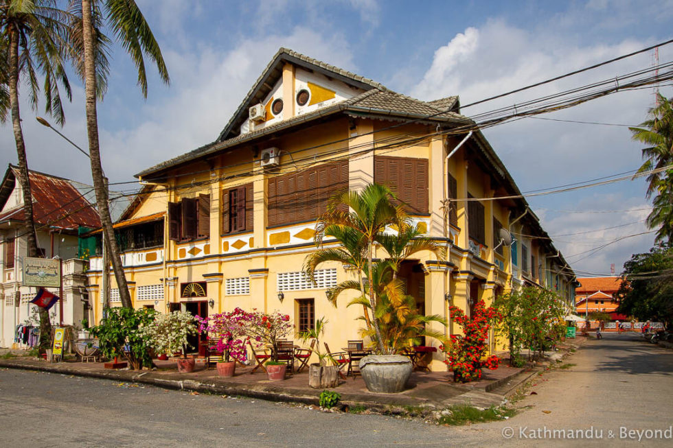 French colonial-era architecture in the sleepy Cambodian town of Kampot