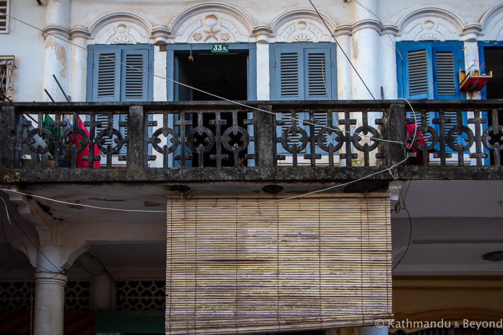 French colonial-era architecture in the sleepy Cambodian town of Kampot