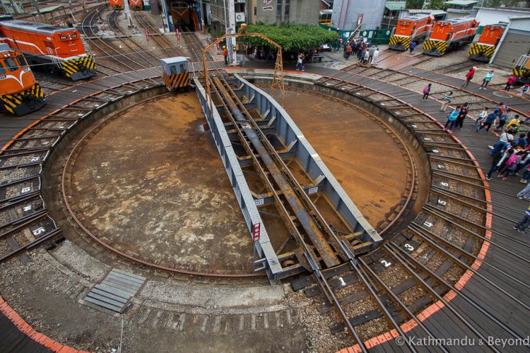 The Fan-Shaped Train Garage in Changhua, Taiwan
