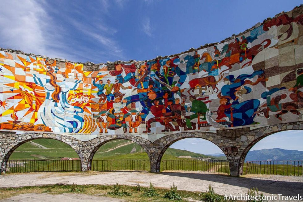 Russian-Georgian Friendship Monument in Gudauri, Georgia