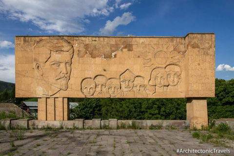 Monument to Stepan Shahumyan in Vanadzor, Armenia