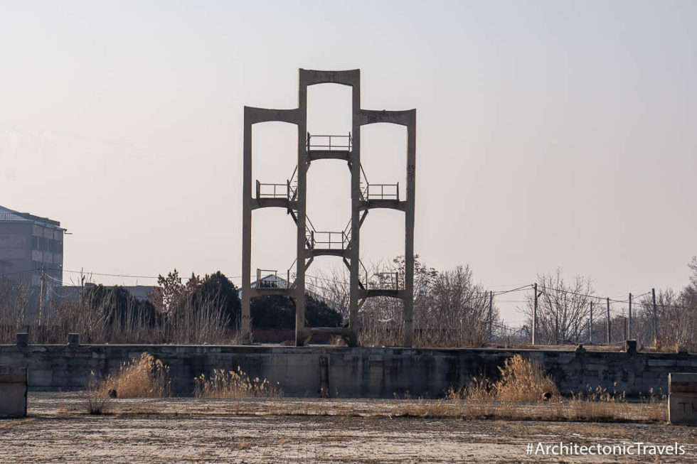 Abandoned swimming pool in Vagharshapat, Armenia