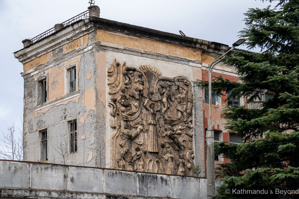 Soviet architecture, monuments and mosaics in Kutaisi, Georgia