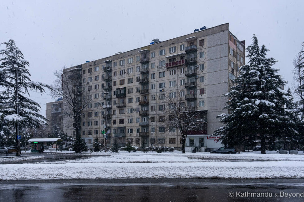 Soviet architecture, monuments and mosaics in Kutaisi, Georgia